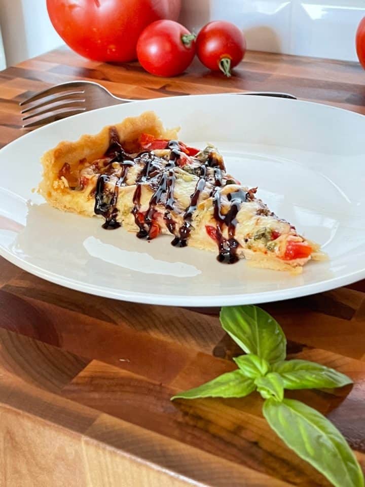 Caprese Tart - Aqueena The Kitchen