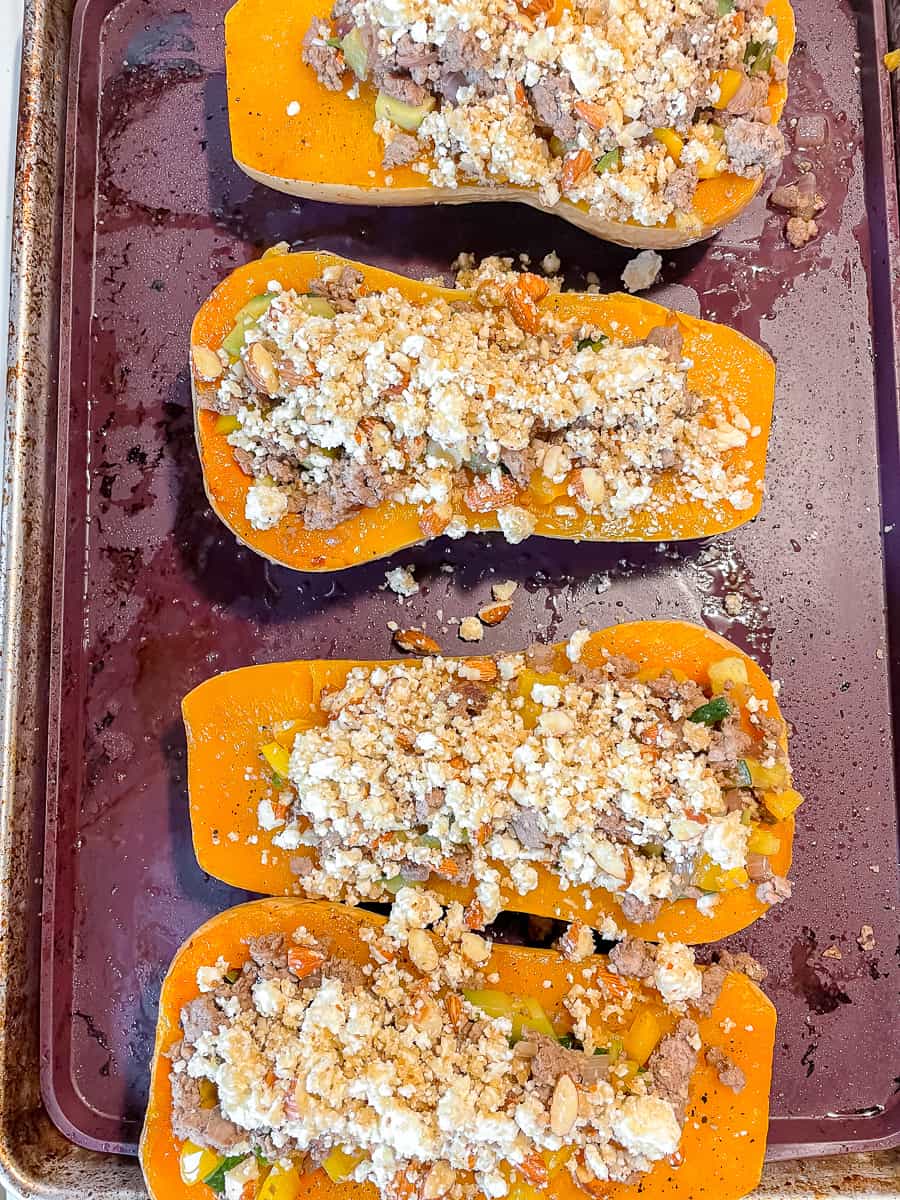 Moroccan Stuffed Butternut Squash - Aqueena The Kitchen