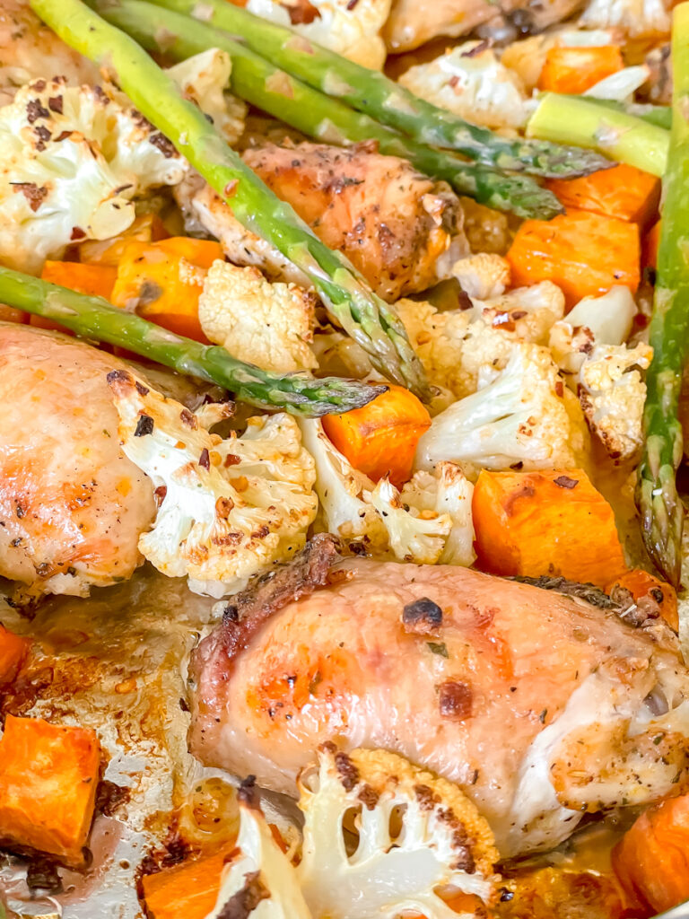 Herb and Garlic Chicken with Roasted Vegetables - Aqueena The Kitchen
